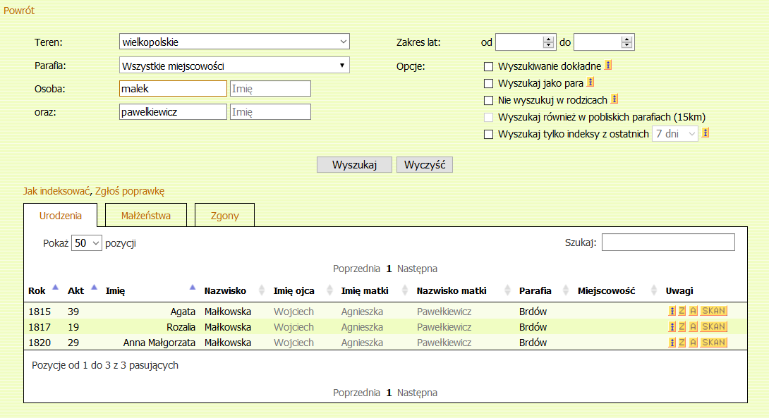 Geneteka Genealodzy